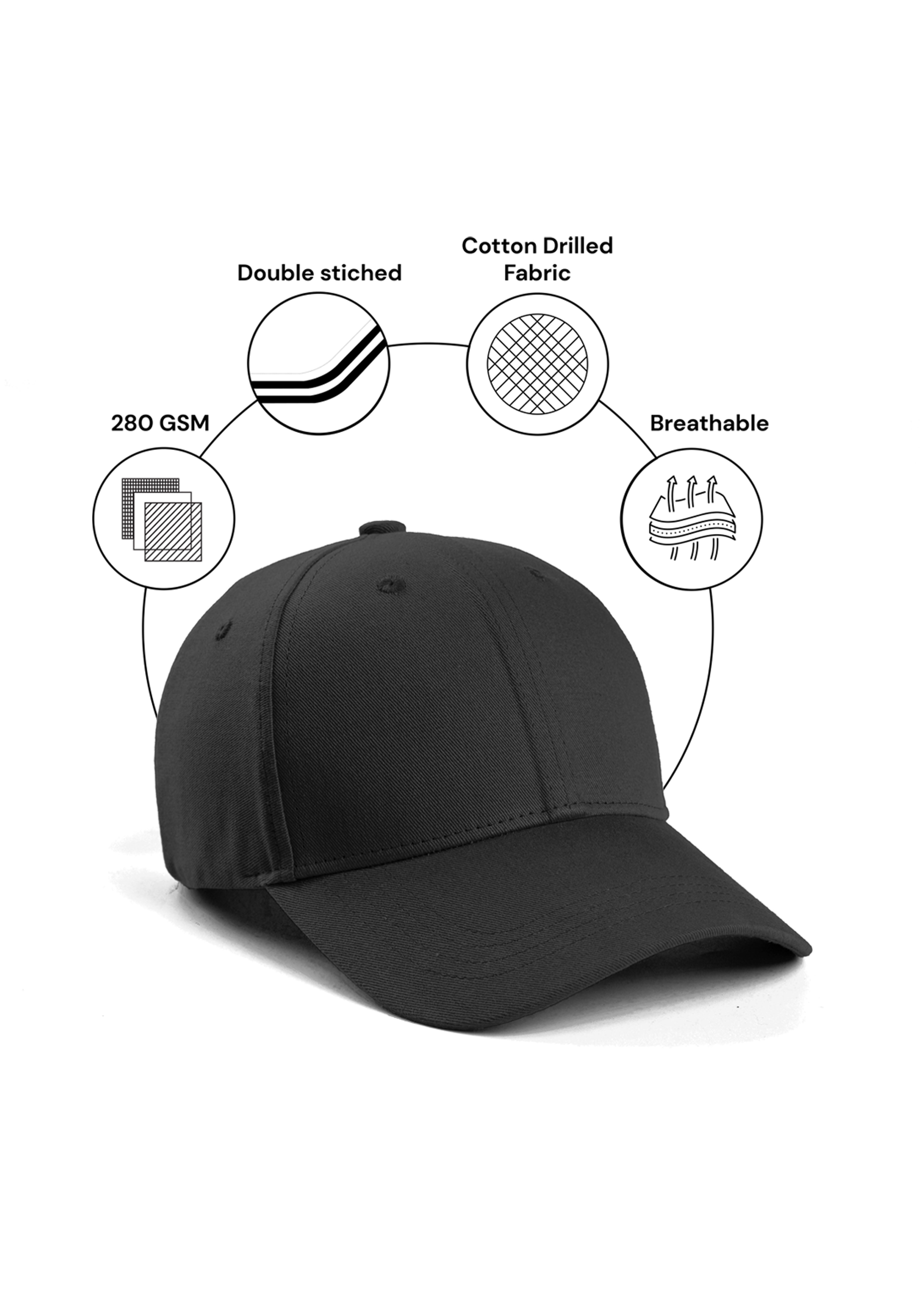 Black Classic Baseball Cap – TeeTalkies